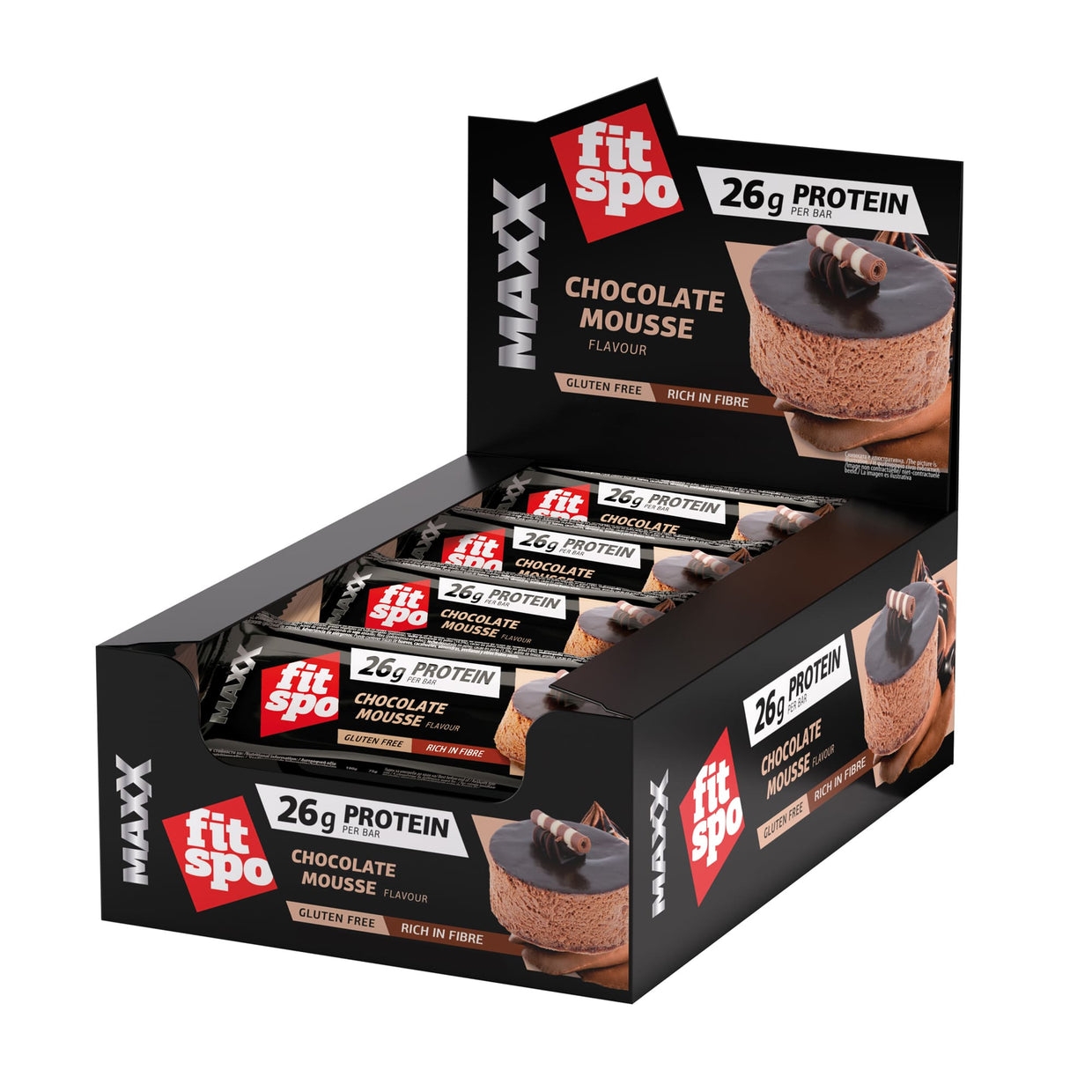 Protein Bar Maxx 26g protein, Choco Mousse, 12x75g – fitspozone