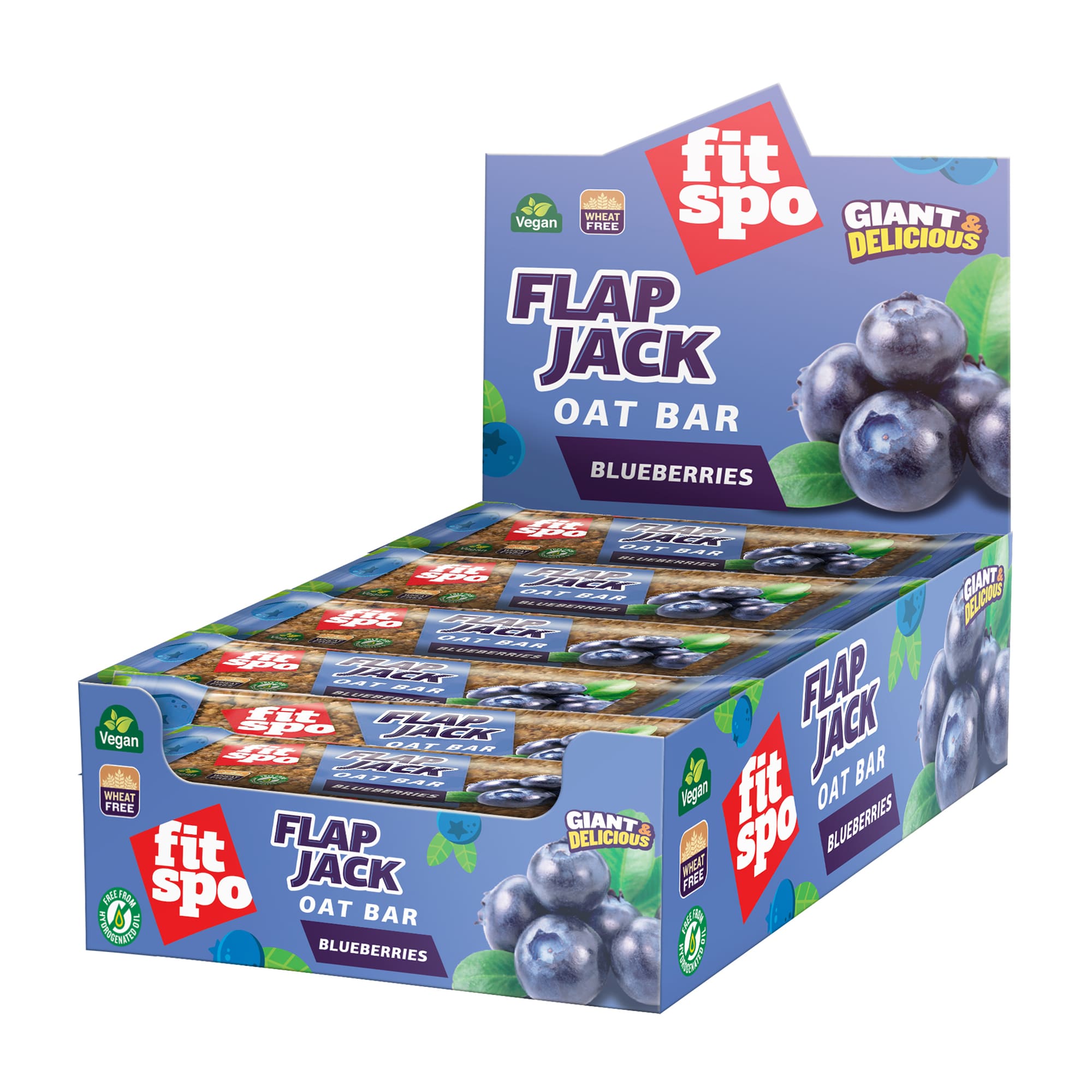 Blueberry Flapjack, 12x80g – fitspozone
