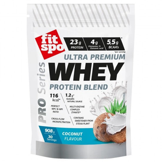Whey Protein Powder Pro 23g Protein, Coconut, 1x908g – fitspozone